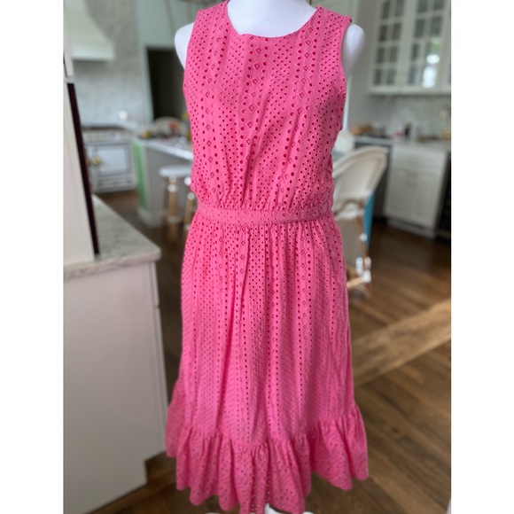 J. Crew | Dresses | J Crew Pink Eyelet Dress 6 | Poshmark